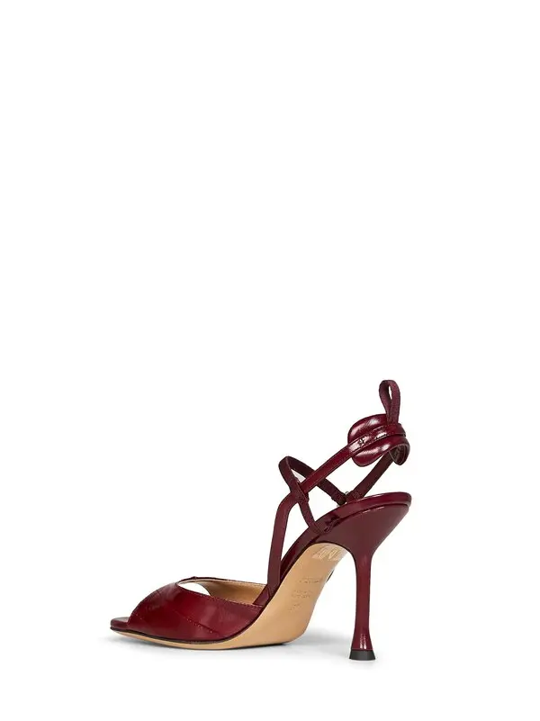 Fendi Burgundy Very Colibrì Sandals