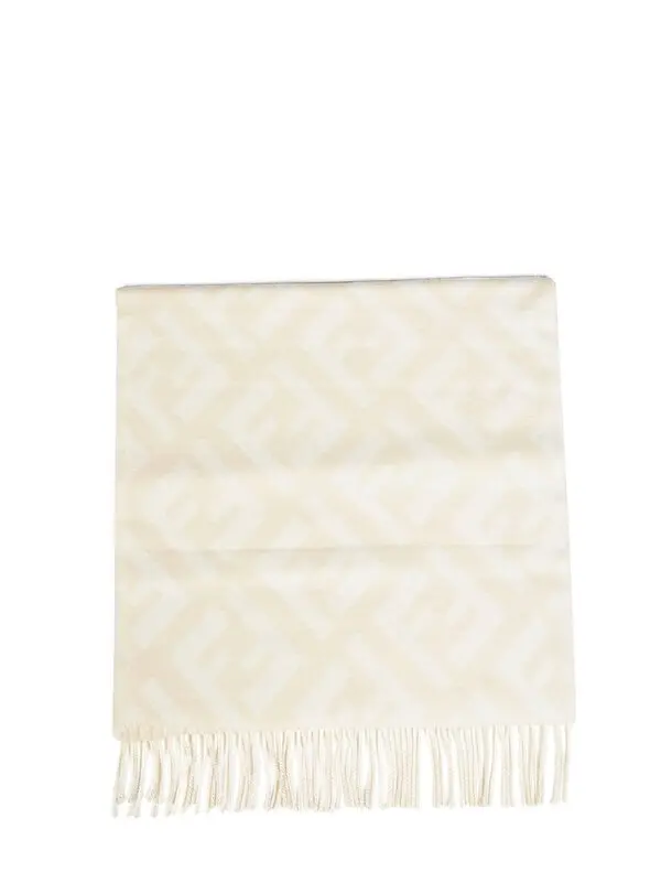 Fendi Silk Camelia Cashmere Ff Scarf - Multicolor