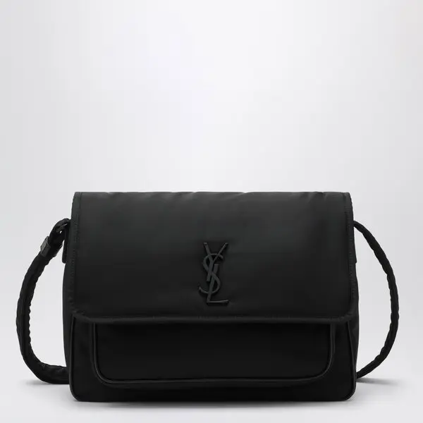 Saint Laurent Niki Recycled Nylon Messenger Bag - Black