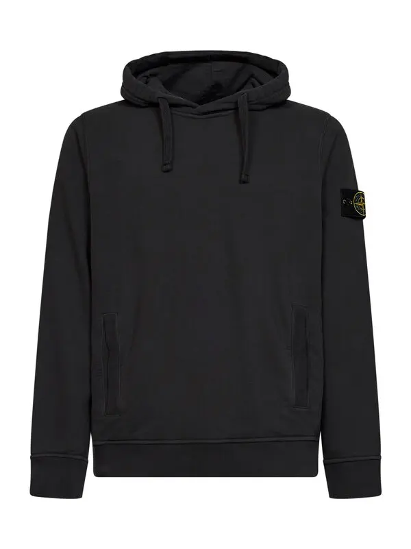 Stone Island Lead Grey Stretch Organic Cotton Hoodie