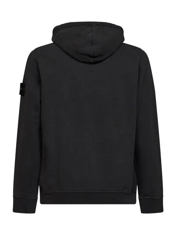 Stone Island Lead Grey Stretch Organic Cotton Hoodie