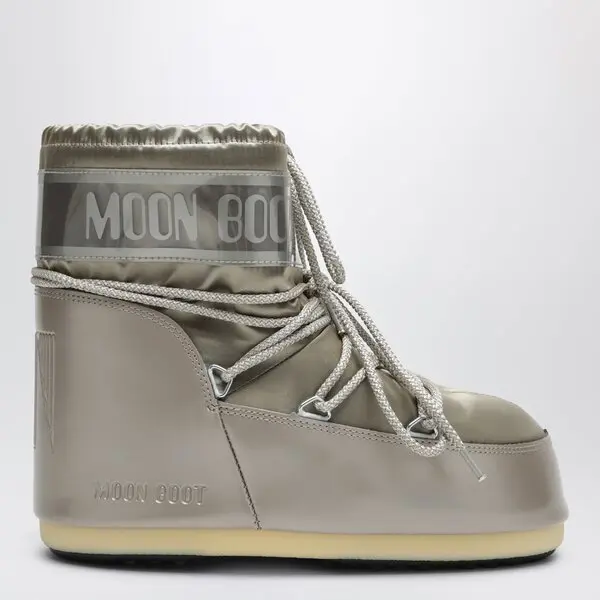 Moon Boot Icon Low Glance Boots In Platinum