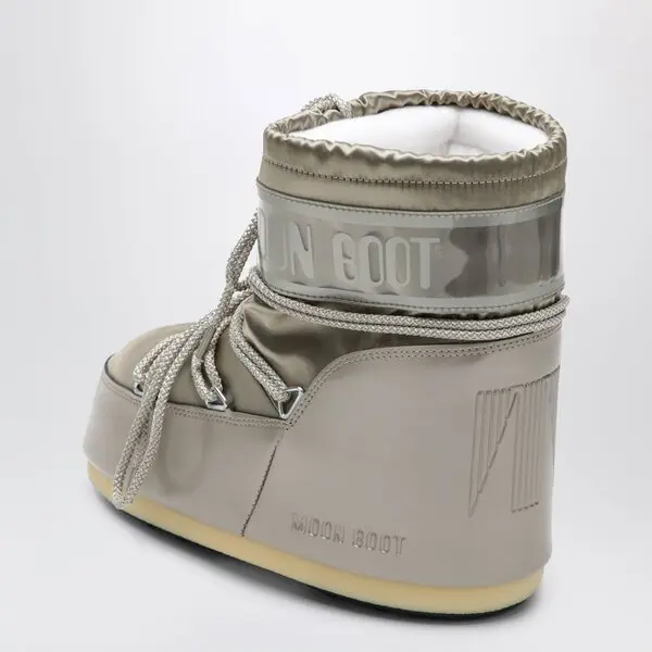 Moon Boot Icon Low Glance Boots In Platinum