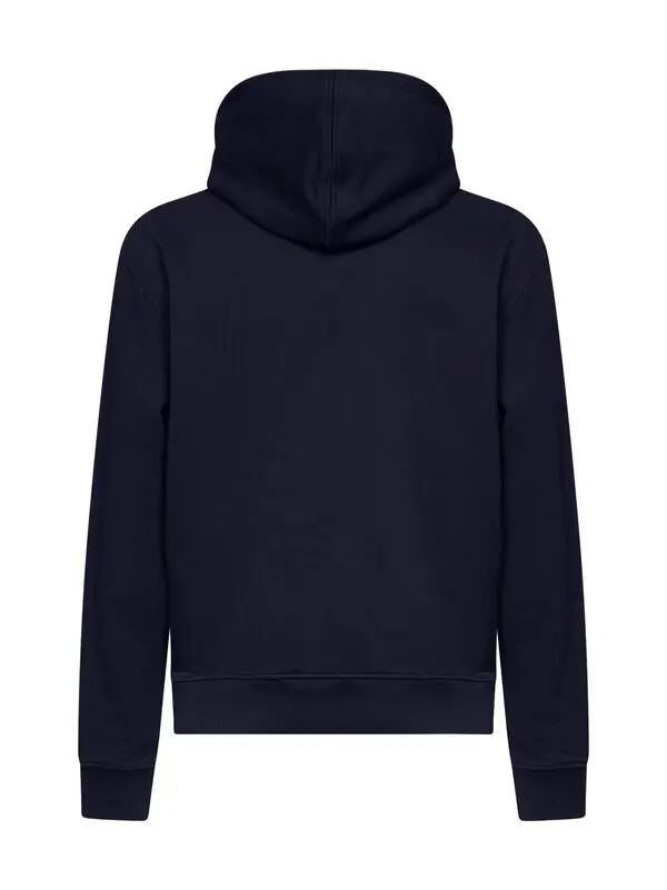 AMI Paris Midnight Blue Cotton De Cœur Hoodie
