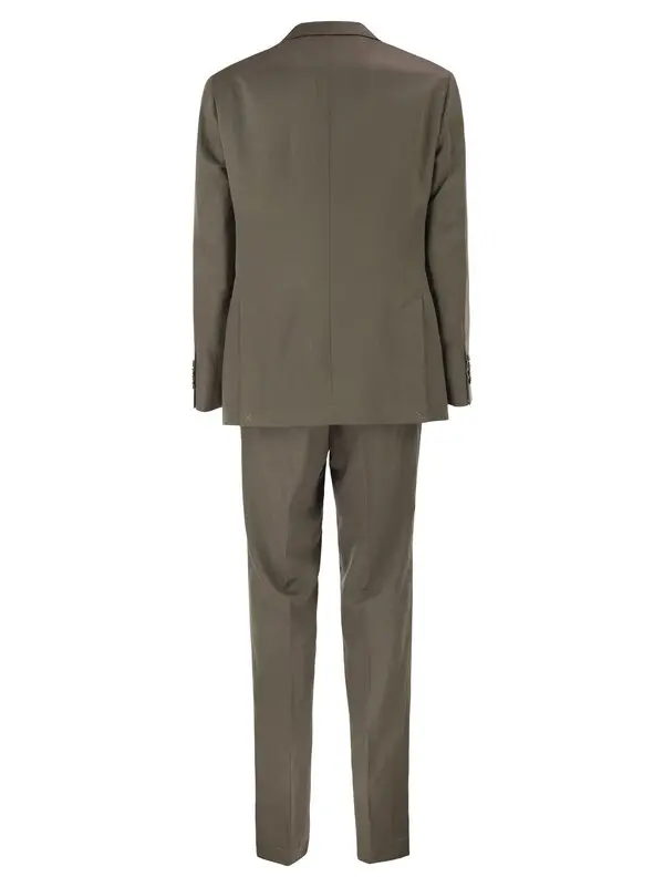 Brunello Cucinelli Silk And Linen Tailored Suit With Single-breasted Jacket