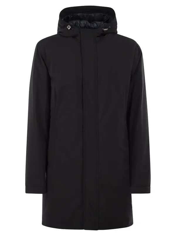 Herno Stretch Technical Fabric Hooded Padded Parka