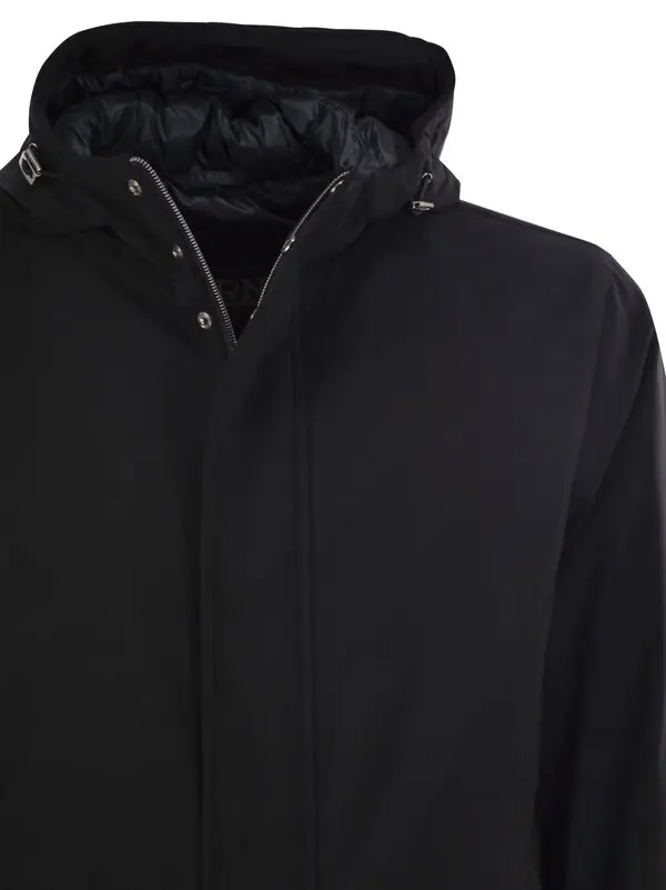 Herno Stretch Technical Fabric Hooded Padded Parka