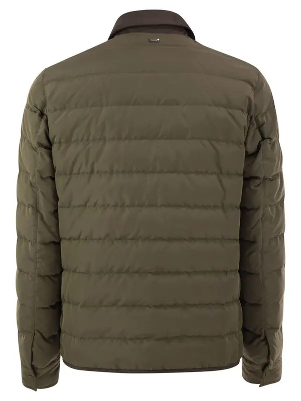 Herno Quilted Down Jacket With Shirt Collar