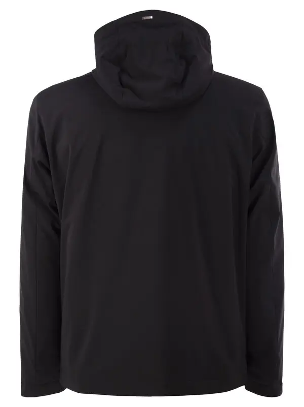 Herno Stretch Technical Fabric Hooded Padded Jacket