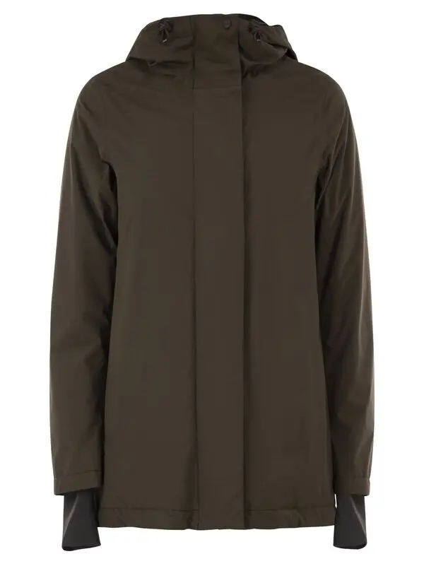 Herno A-shape 2layers Hooded Parka - Brown