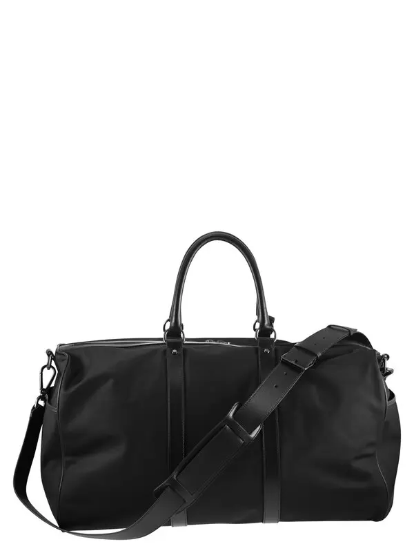 Kiton Nylon Travel Holdall With Leather Details