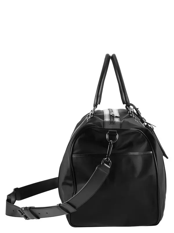 Kiton Nylon Travel Holdall With Leather Details