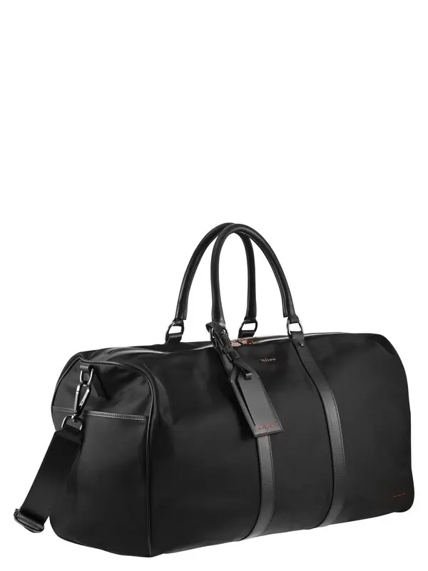 Kiton Nylon Travel Holdall With Leather Details