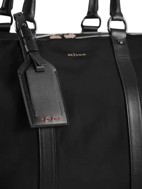 Kiton Nylon Travel Holdall With Leather Details