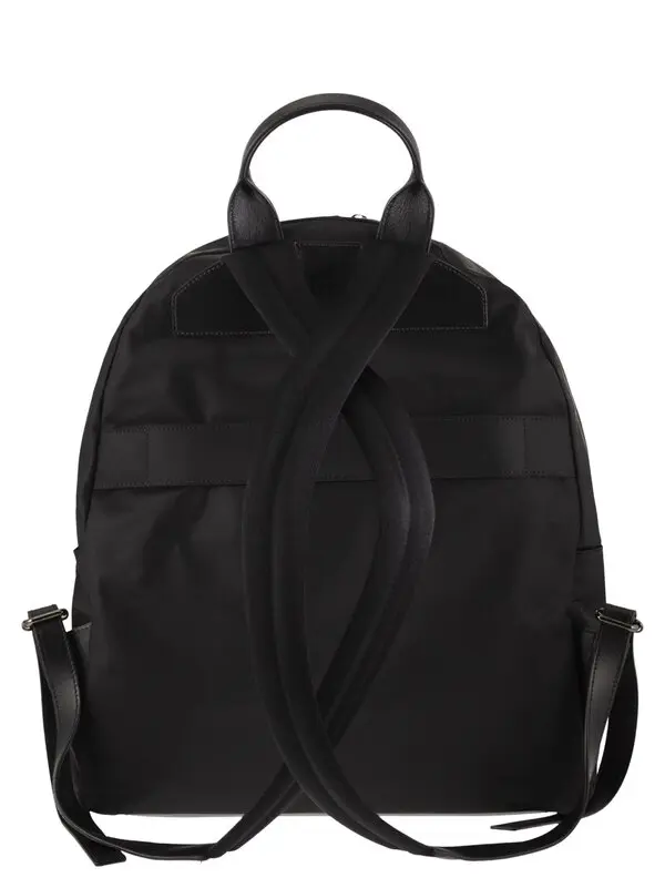 Kiton Technical Nylon And Calfskin Backpack
