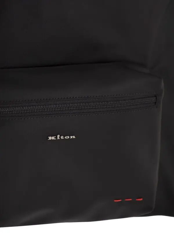 Kiton Technical Nylon And Calfskin Backpack
