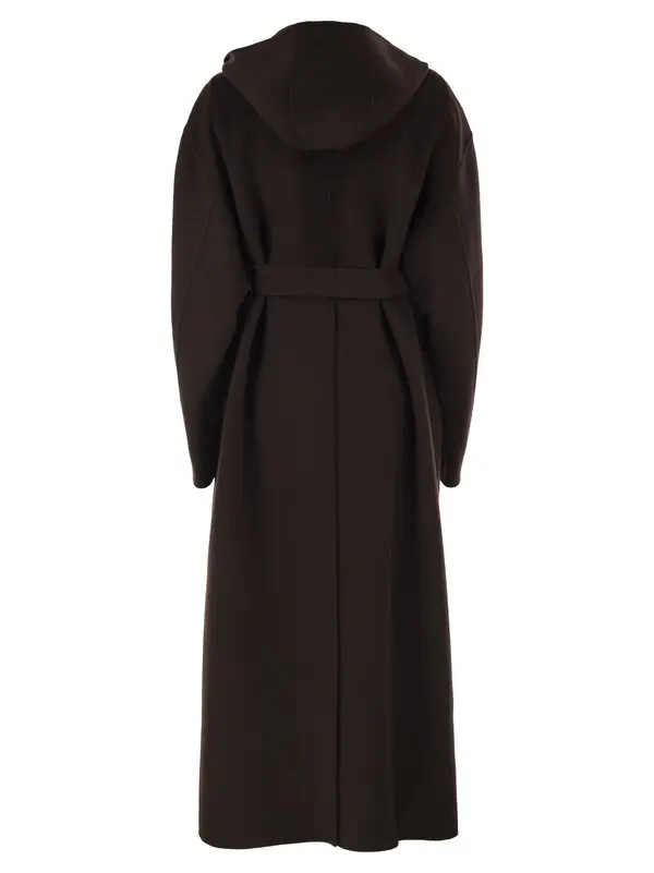Sportmax Spxolmo Pure Virgin Wool Hooded Coat