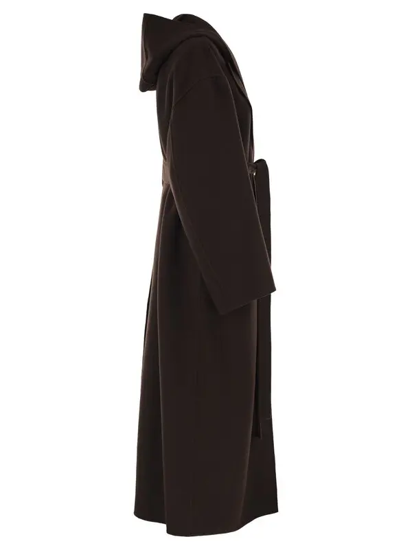 Sportmax Spxolmo Pure Virgin Wool Hooded Coat