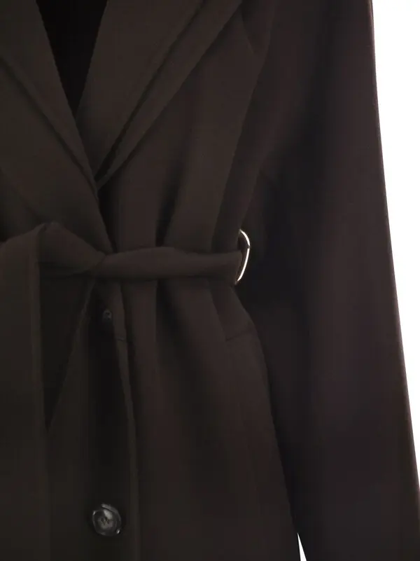 Sportmax Spxolmo Pure Virgin Wool Hooded Coat