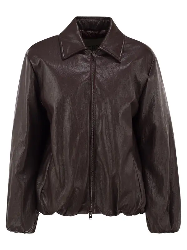 Herno Faux Leather-effect Padded Bomber Jacket - Multicolor