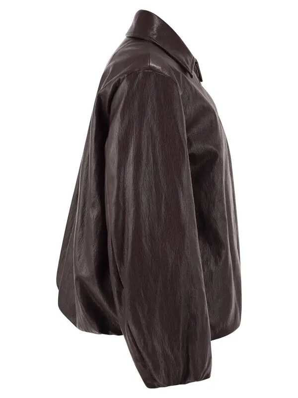 Herno Faux Leather-effect Padded Bomber Jacket