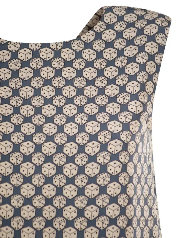 Max Mara Stmtimetop Reversible Printed Silk Top