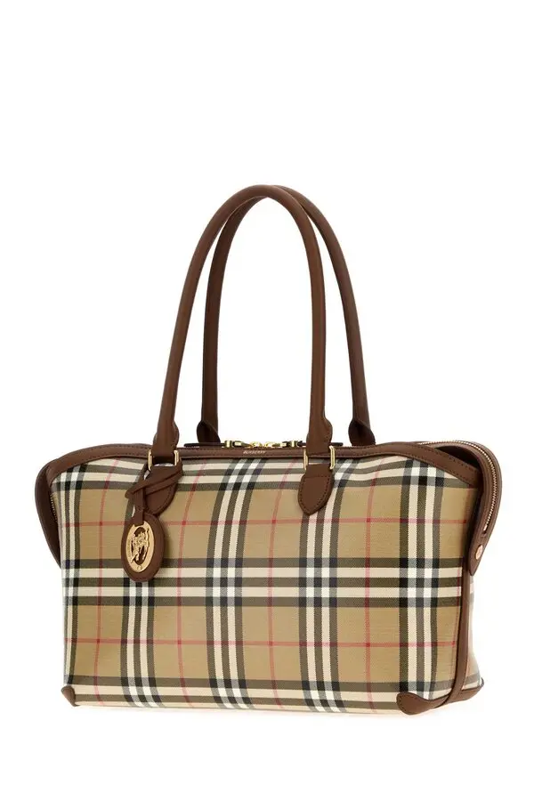 Burberry Printed Canvas Small Check Handbag - Multicolor