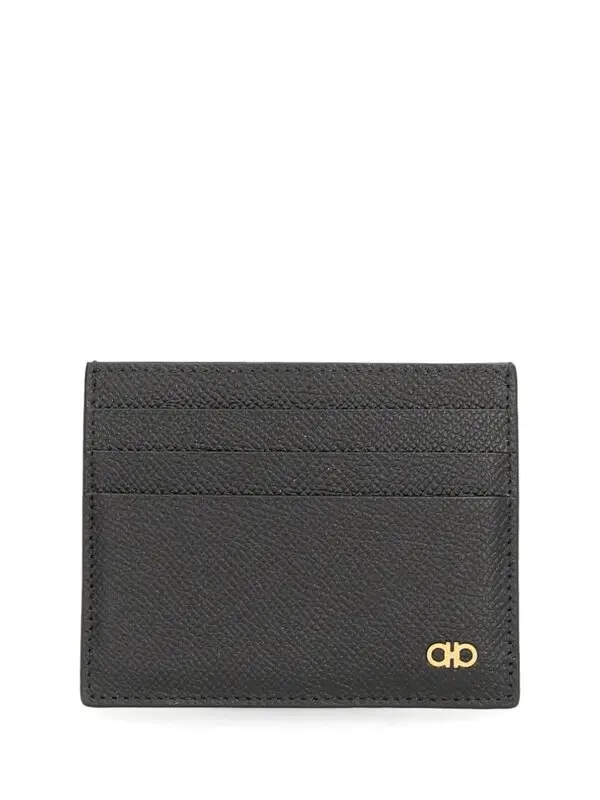FERRAGAMO Gancini Credit Card Holder - Black