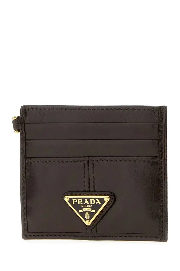 Prada Dark Leather Card Holder