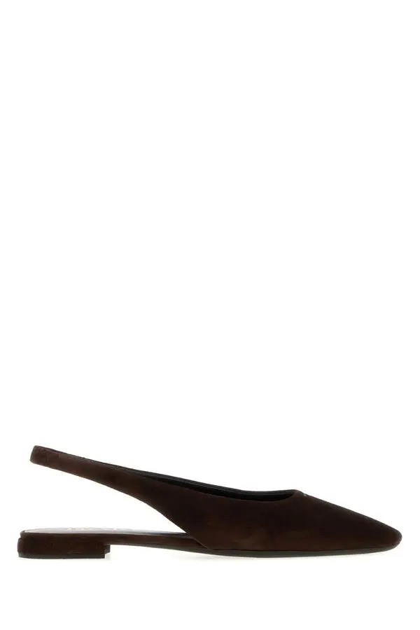 Prada Dark Suede Ballerinas