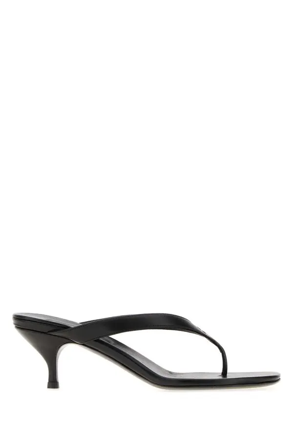 Miu Miu Leather Thong Slippers