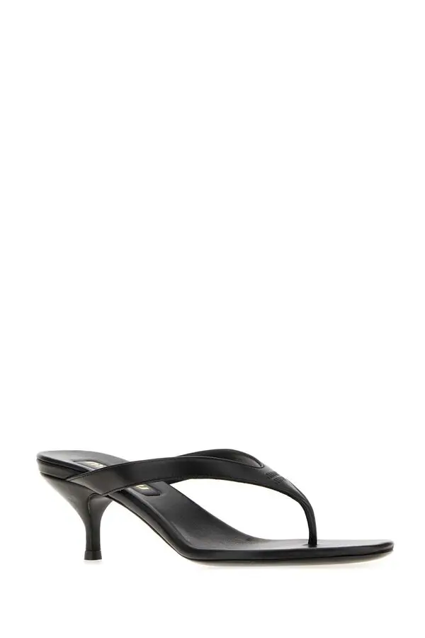 Miu Miu Leather Thong Slippers