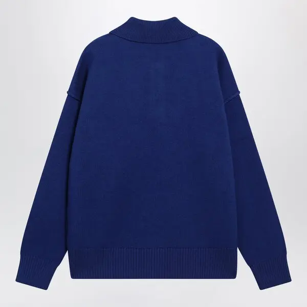 AMI Paris Electric De Coeur Polo Sweater In Wool