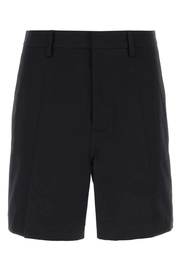 Valentino Garavani Midnight Stretch Cotton Bermuda Shorts - Blue