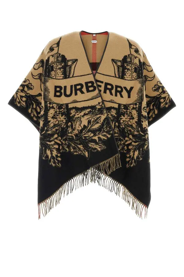 Burberry Embroidered Wool Reversible Cape