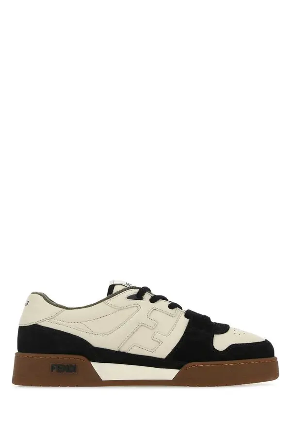Fendi Leather And Suede Match Sneakers