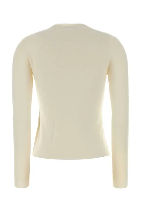 Max Mara Ivory Wool Manto Sweater - White