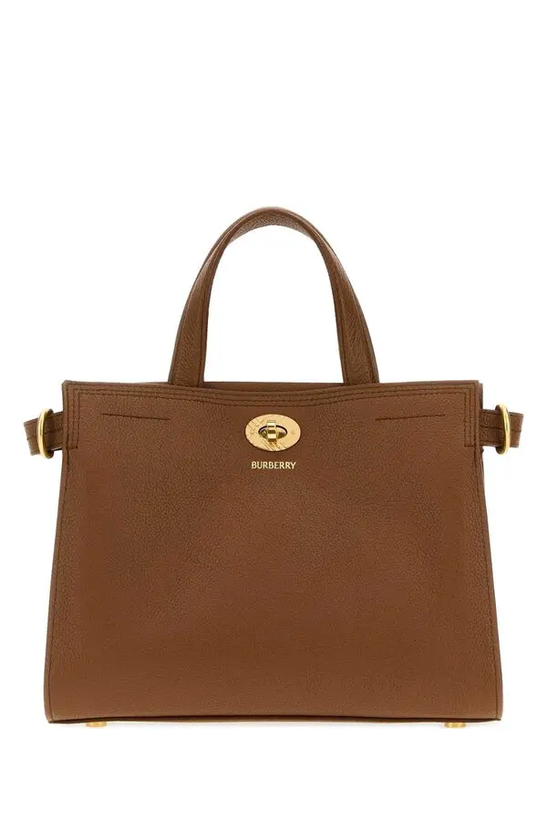 Burberry Leather Medium Cotswolds Check Handbag