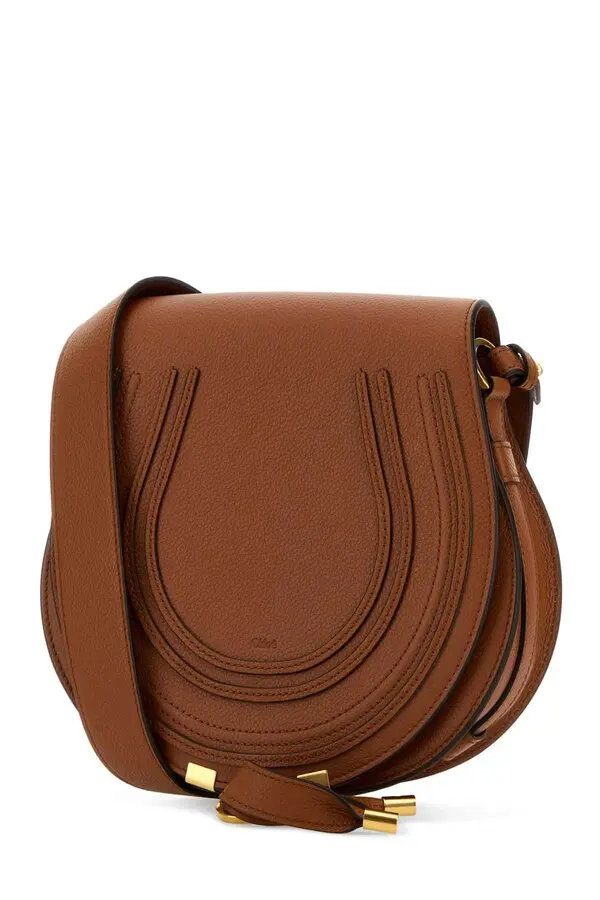 Chloé Caramel Leather Marcie Crossbody Bag - Brown