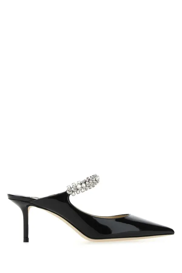 JIMMY CHOO Leather Bing 65 Mules - Black