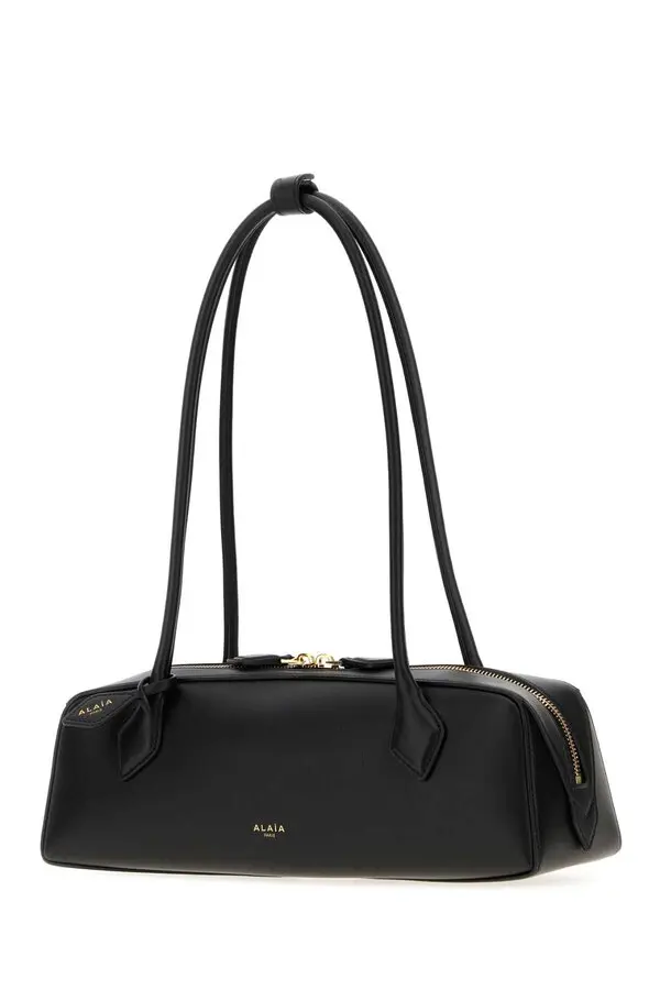 Alaïa Leather Medium Teckel Shoulder Bag - Black
