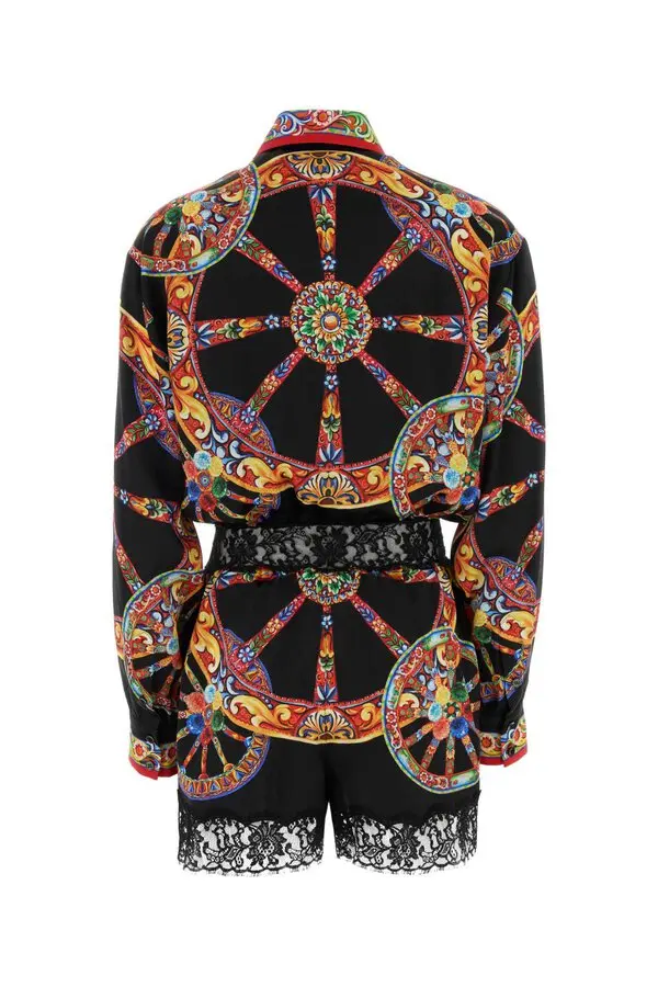 Dolce & Gabbana Printed Silk Jumpsuit