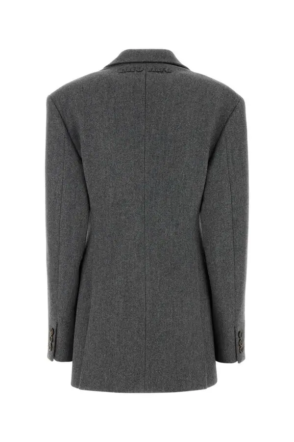 Miu Miu Dark Grey Wool Blazer