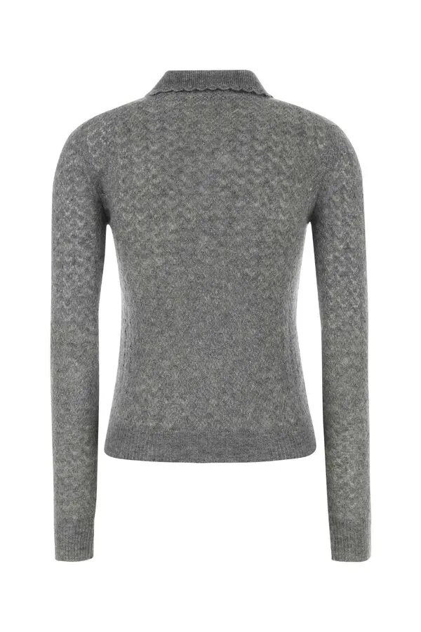 Miu Miu Grey Cashmere Blend Cardigan