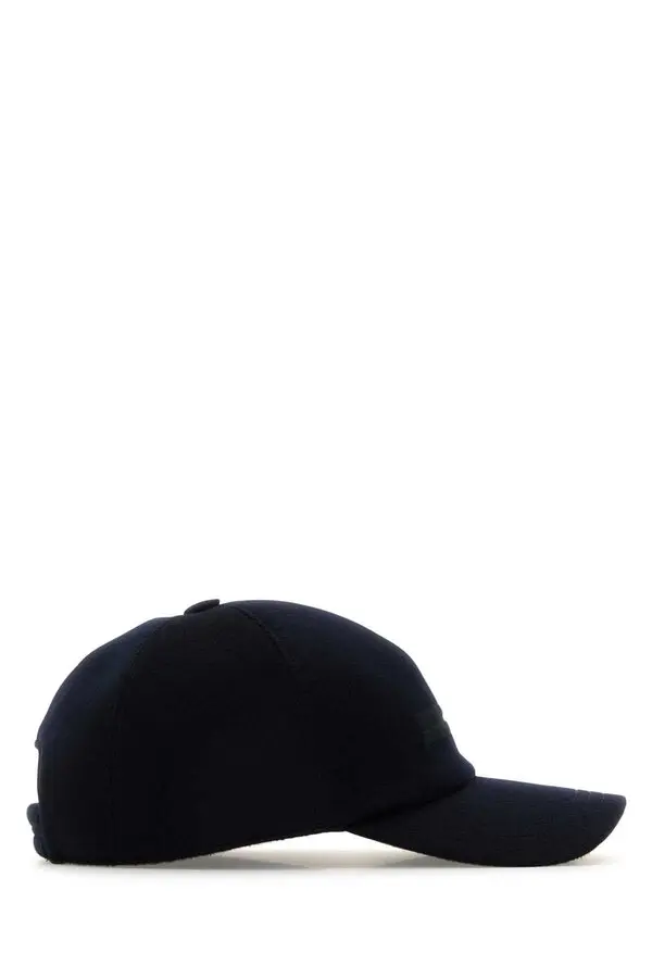 Zegna Midnight Cashmere Baseball Cap