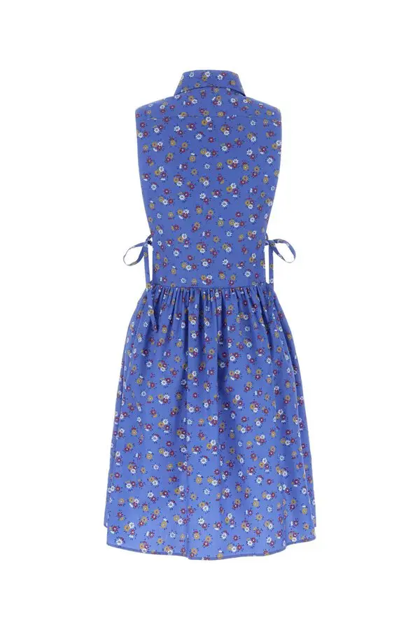 Miu Miu Printed Poplin Shirt Dress