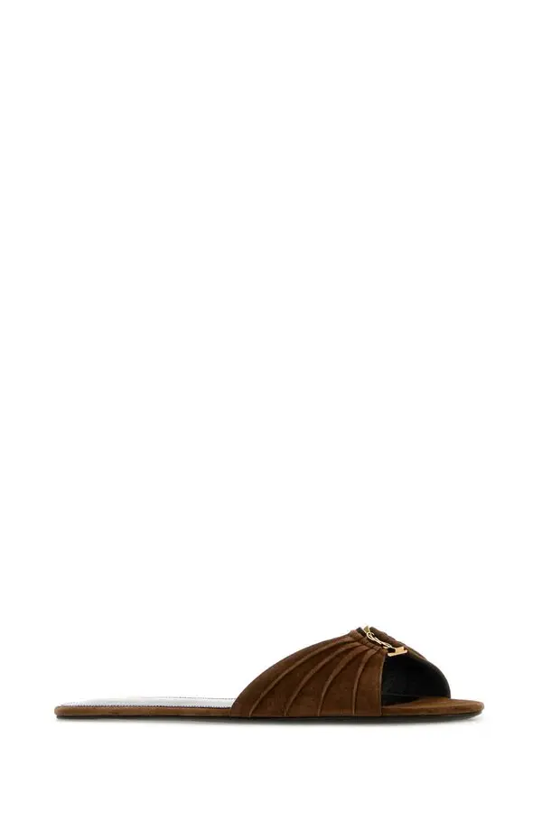 Saint Laurent Suede Babylone Slippers