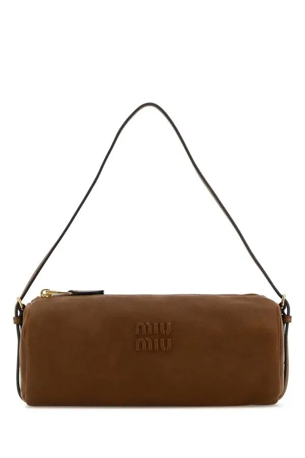 Miu Miu Nappa Leather Shoulder Bag - Brown