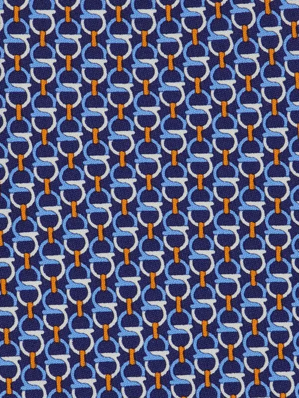 FERRAGAMO Gancini-print Silk Tie