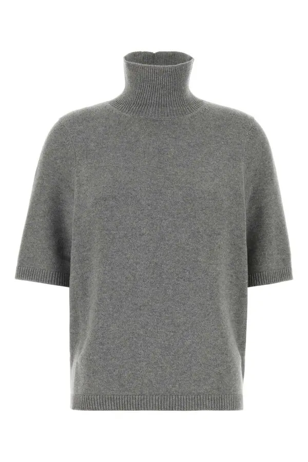 Alaïa Grey Stretch Cashmere Blend Sweater